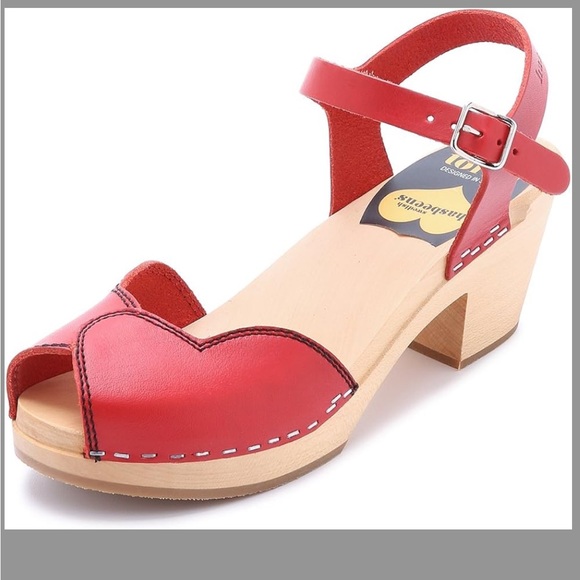 Swedish Hasbeens | Shoes | Super Rare Swedish Hasbeens Toffel Red ...